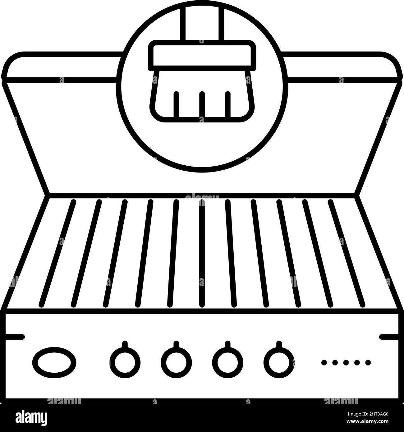 Home bbq icon outline Stock Vector Images - Alamy