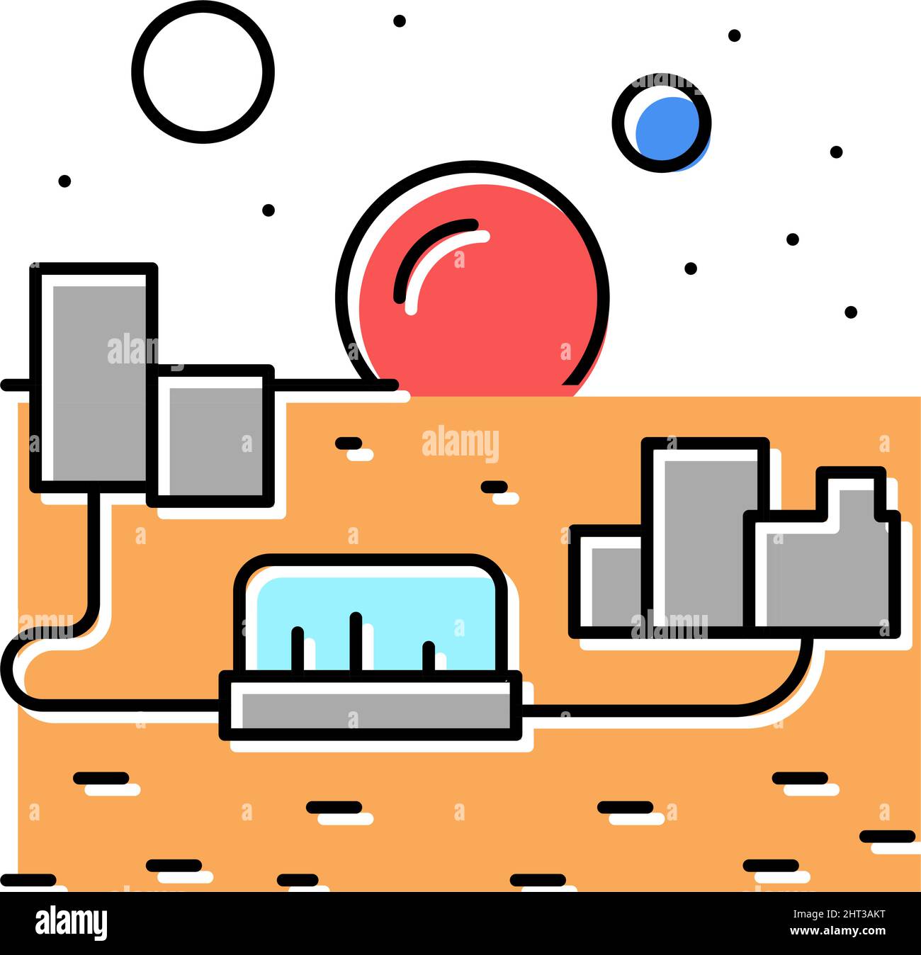 Mars city colony Cut Out Stock Images & Pictures - Alamy