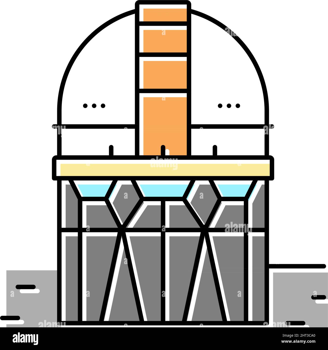 building planetarium color icon vector illustration Stock Vector Image ...