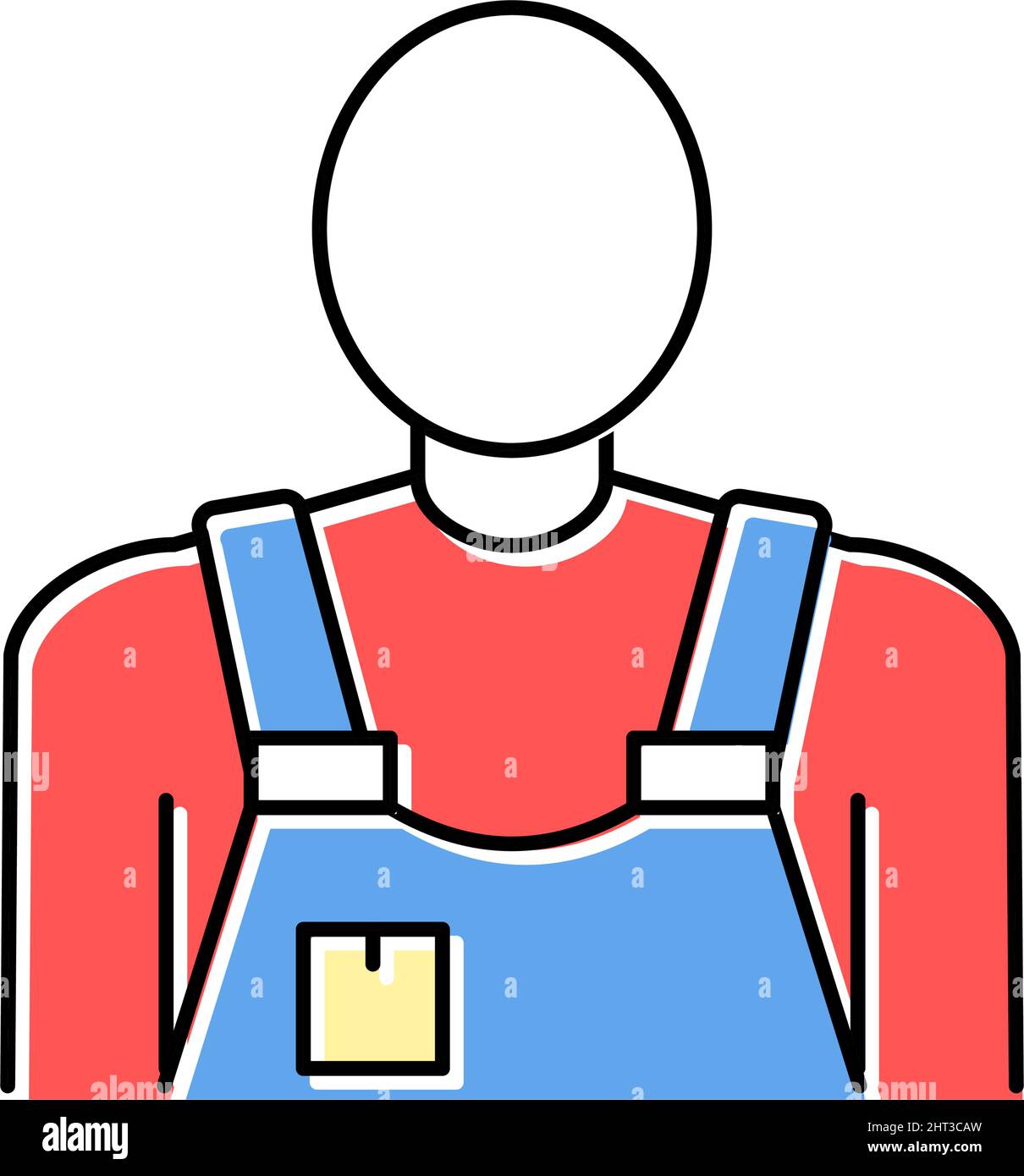 mover service worker color icon vector illustration Stock Vector Image ...