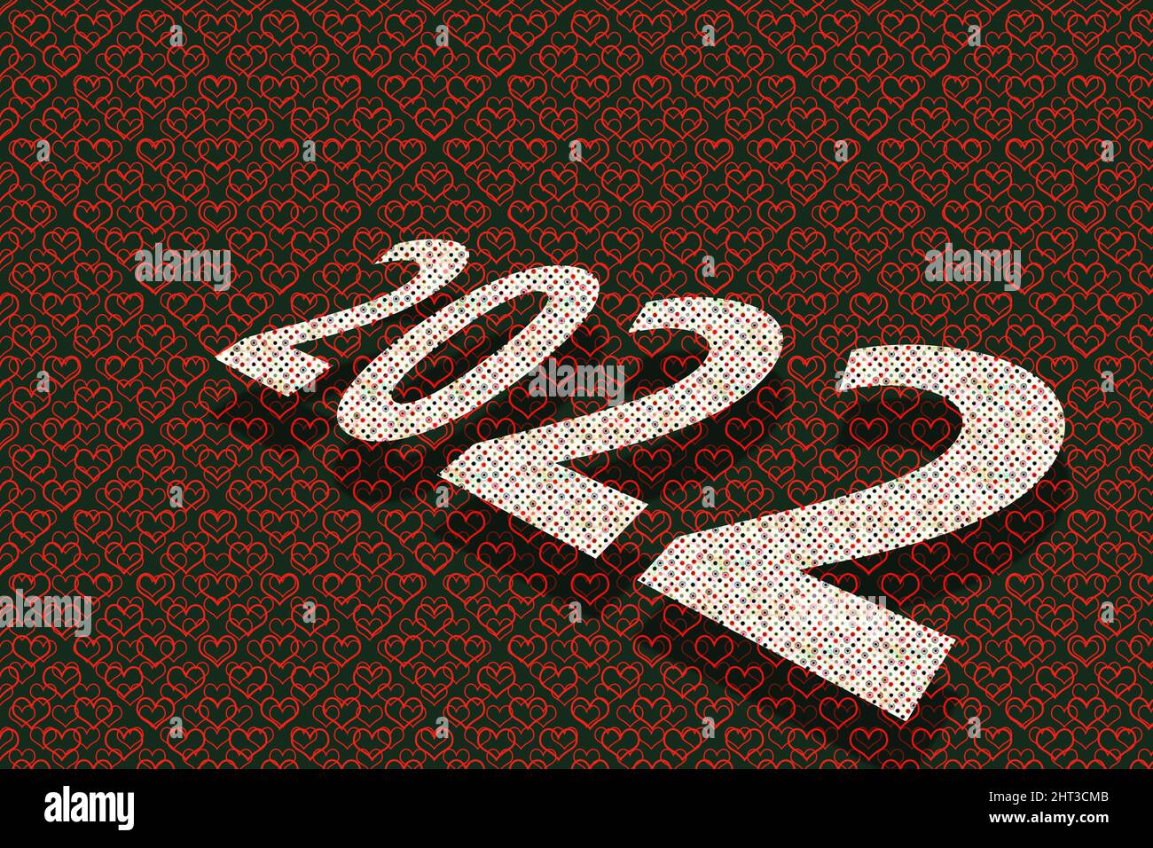 Illustration of 2022 wallpaper with colorful abstract pattern Stock ...