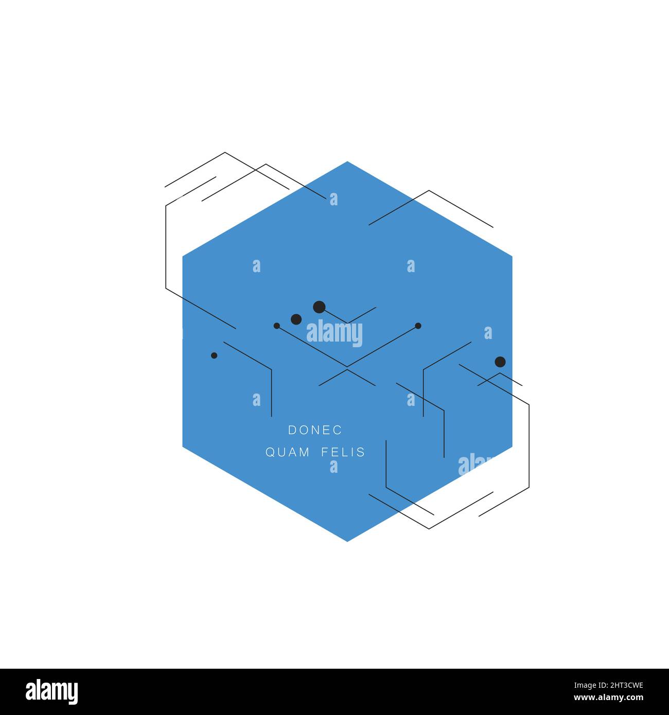 Shape of hexagon style design. Vector abstract technology illustration ...