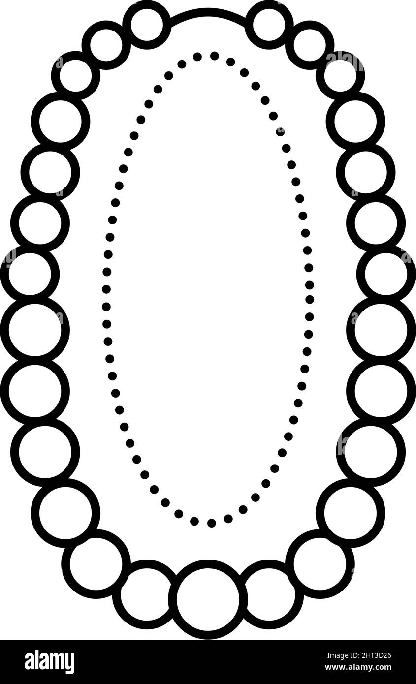 beads jewellery line icon vector illustration Stock Vector Image & Art ...