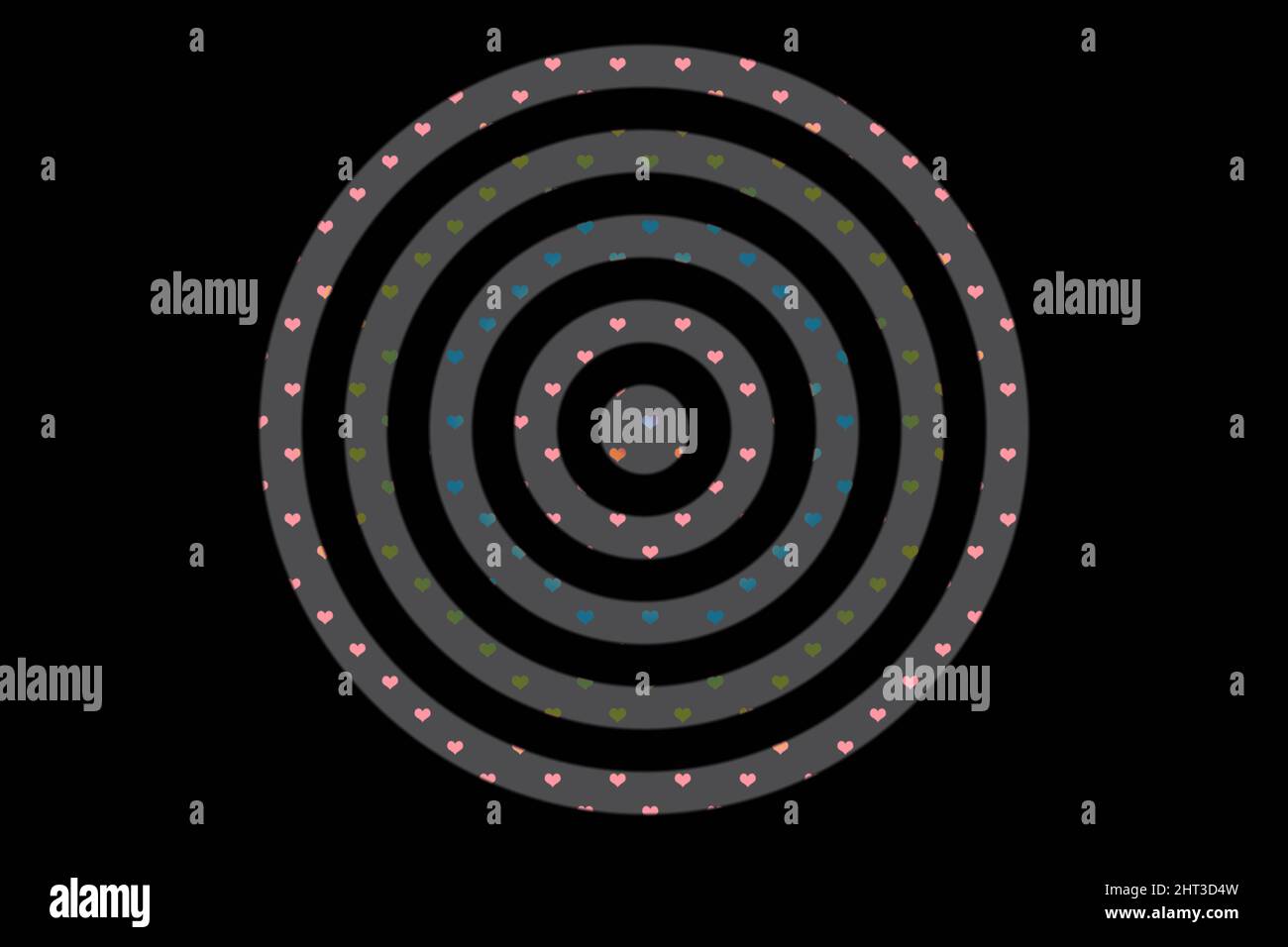 Illustration of wallpaper with colorful abstract circular pattern Stock ...