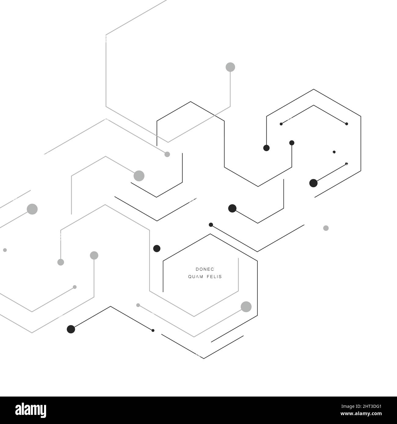 Shape of hexagon style design. Vector abstract technology illustration ...
