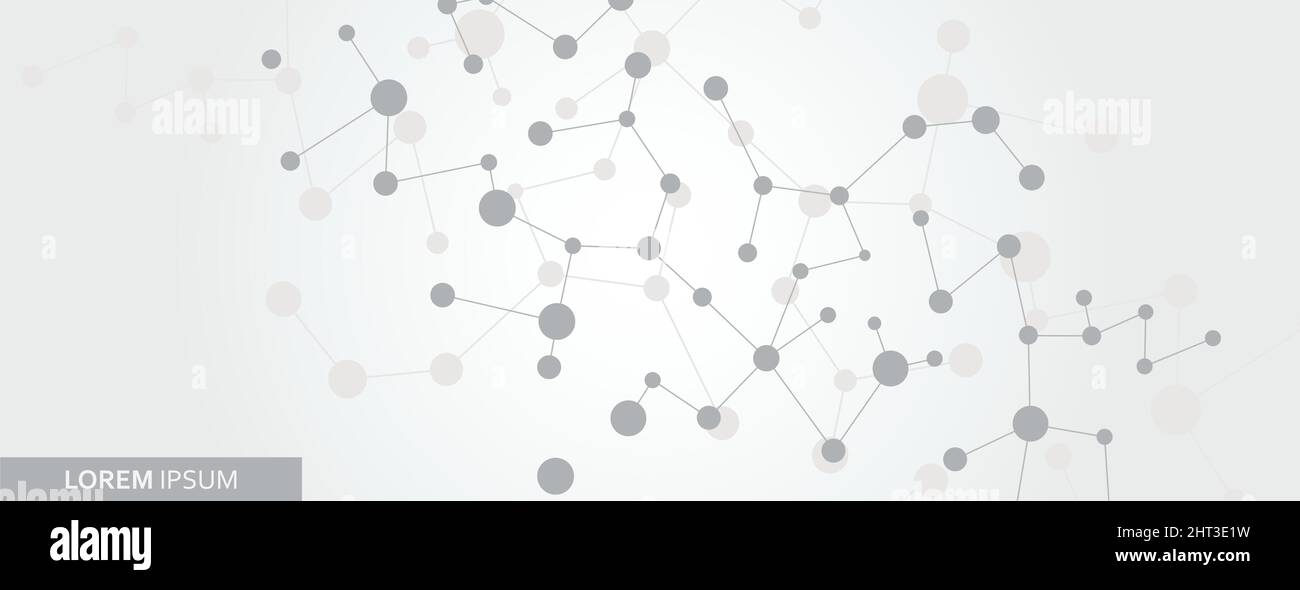 Abstract connection structure. Vector science background. Template banner for your design Stock ...