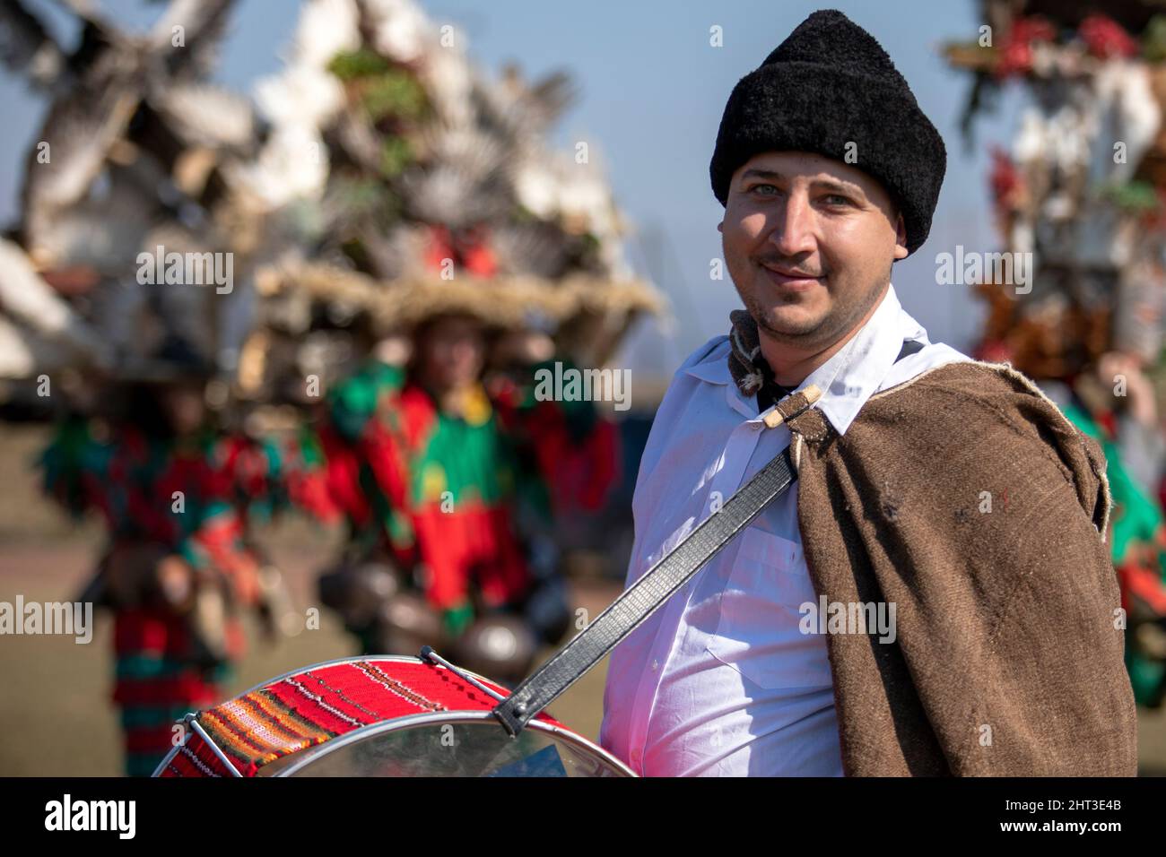Elin Pelin, Bulgaria - February 26, 2022: Masquerade festival in Elin ...