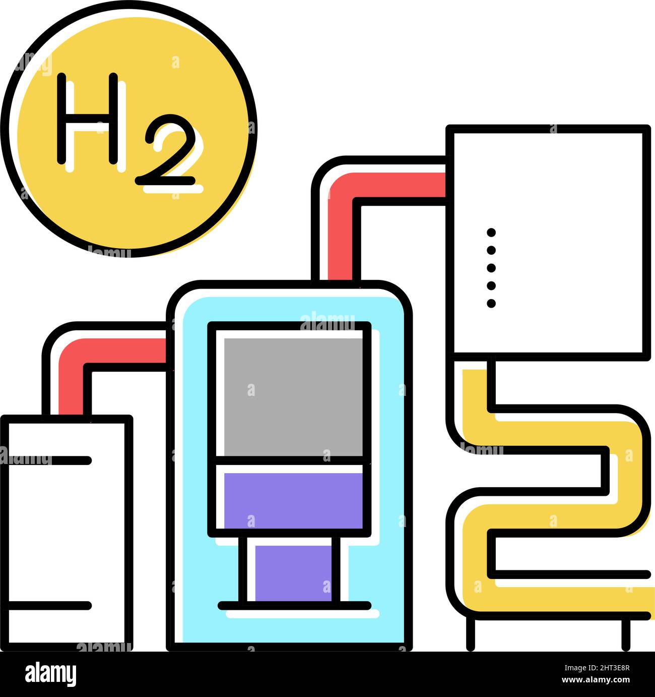 ammonia production color icon vector illustration Stock Vector Image ...