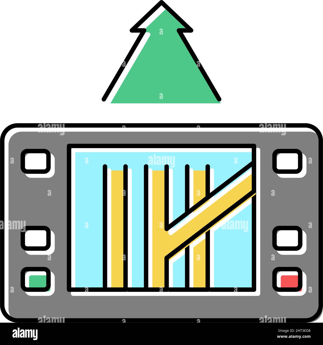 gps navigation device color icon vector illustration Stock Vector Image ...