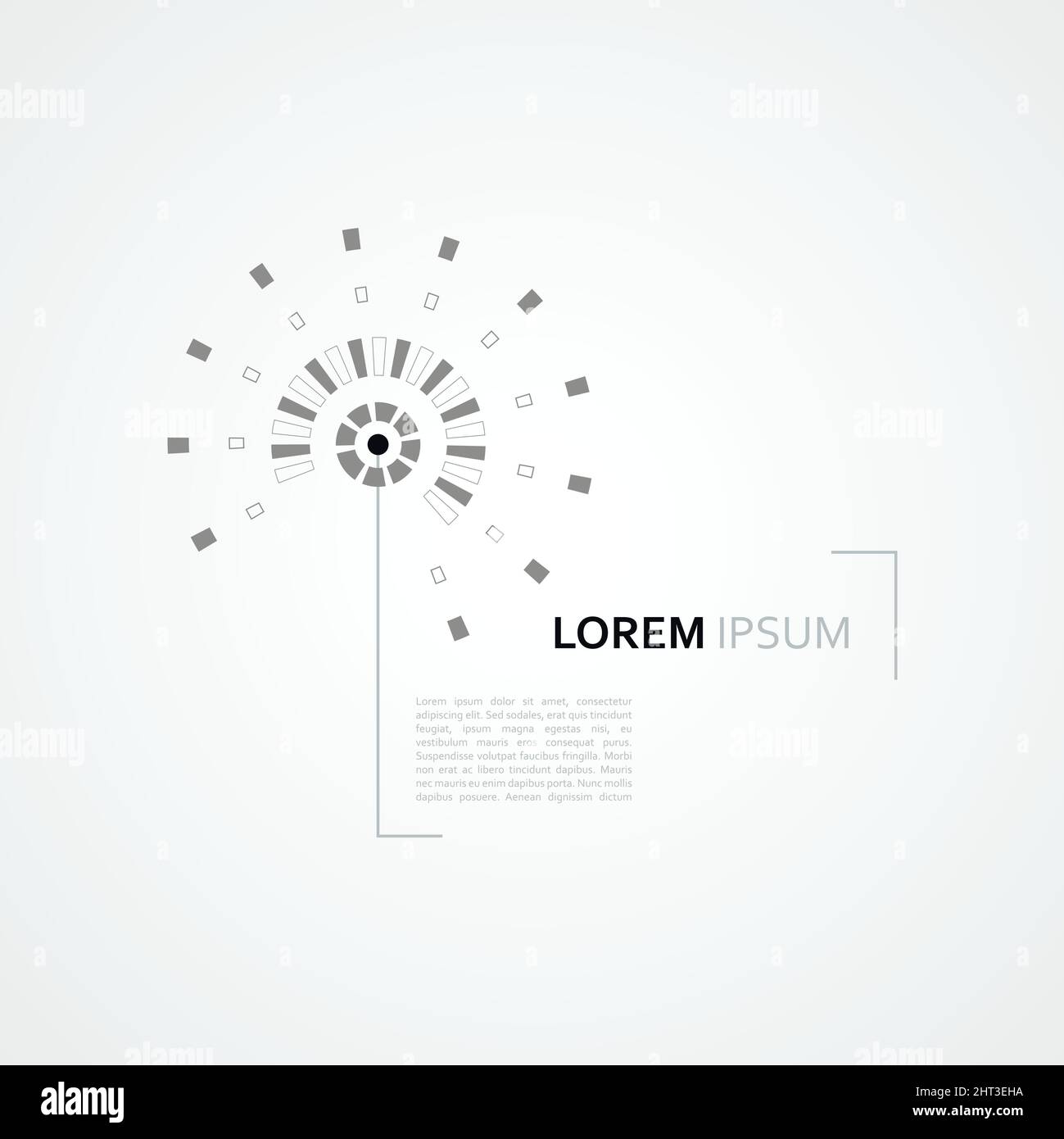 Abstract vector mechanical scheme with circular simple elements Stock ...