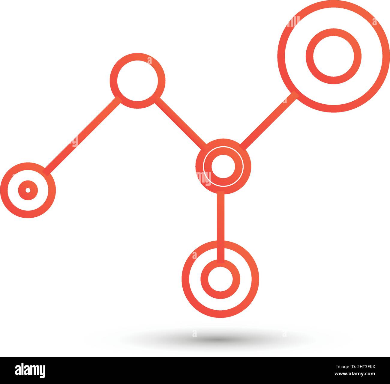 Network connection minimal design line and dot Stock Vector Image & Art ...