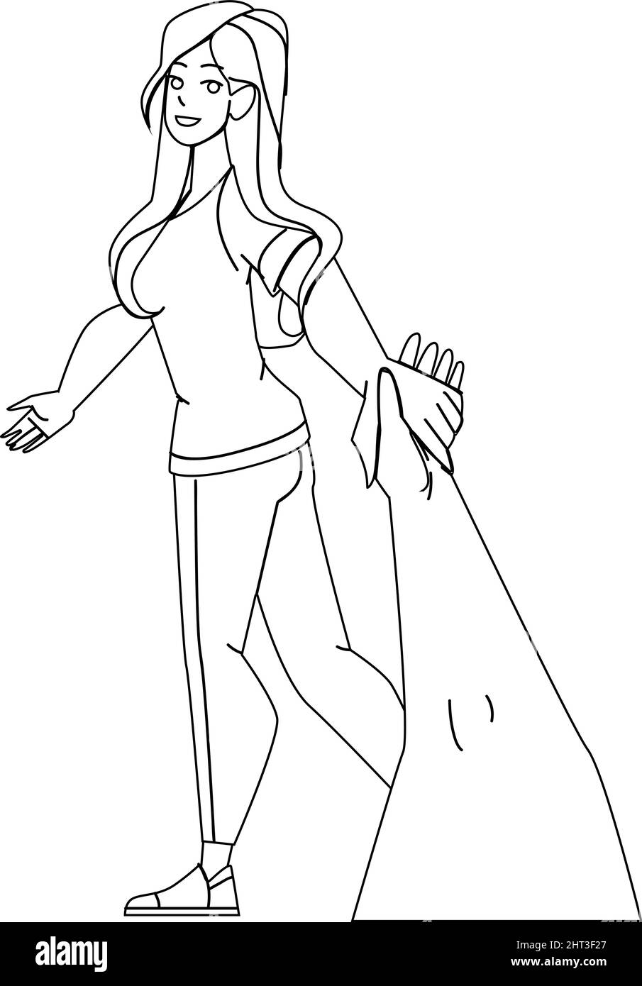 Follow Me Girlfriend Talking Boyfriend Vector Stock Vector Image & Art ...