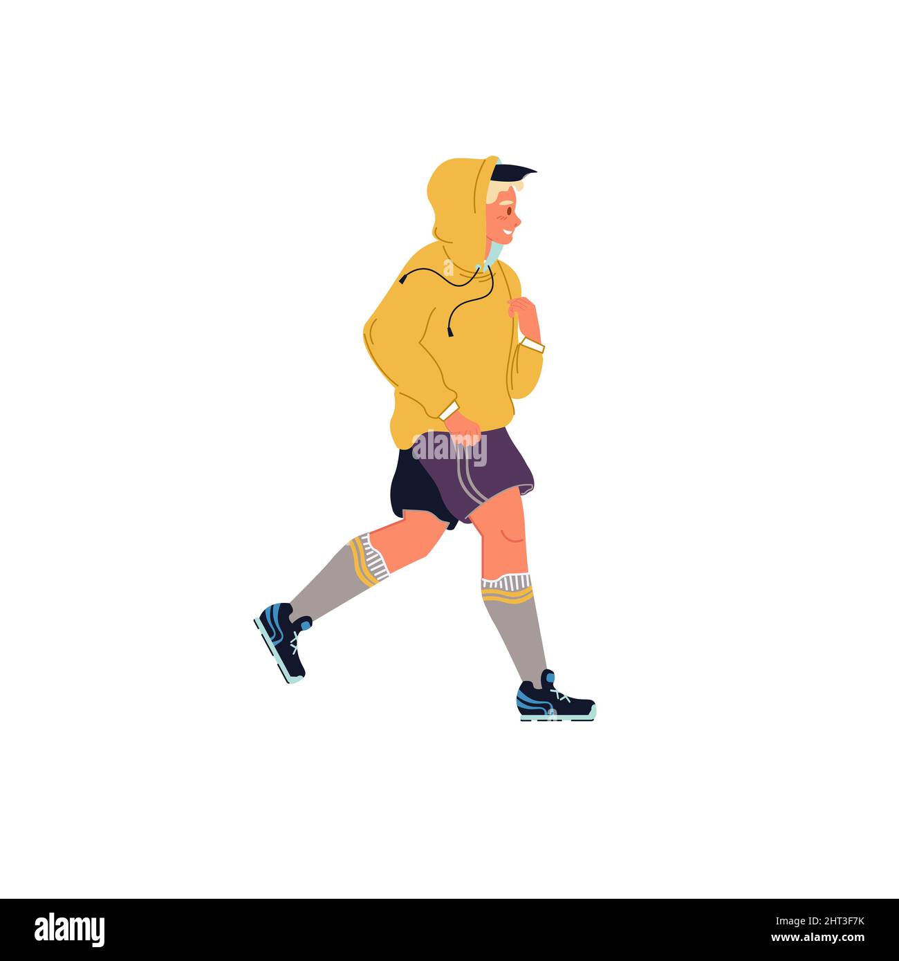 Flat cartoon running man character,sporty healthy lifestyle vector ...