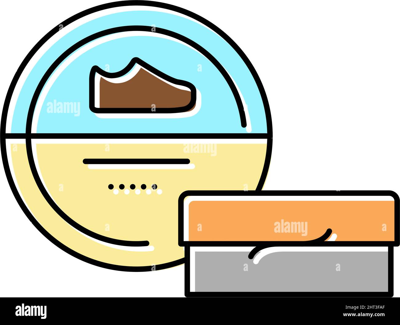 polishing paste shoe care color icon vector illustration Stock Vector ...