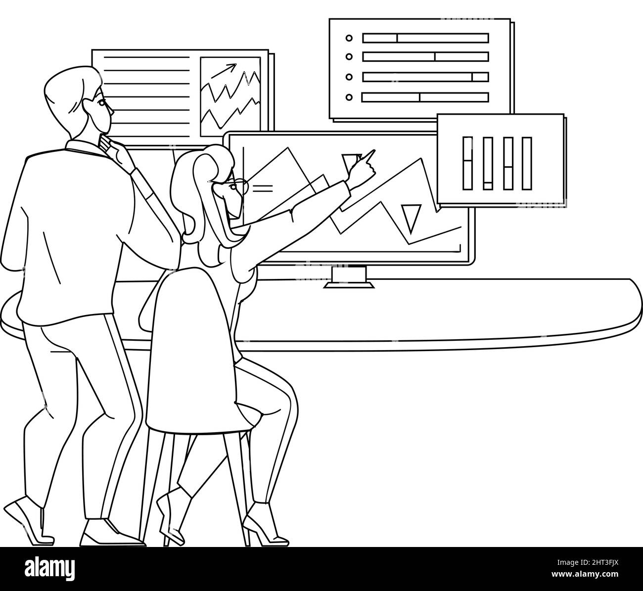 Data analyst Black and White Stock Photos & Images - Alamy