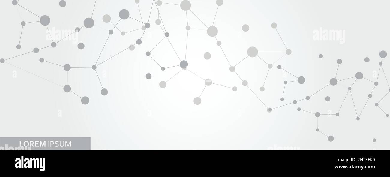 Abstract connection structure. Vector science background. Template banner for your design Stock ...