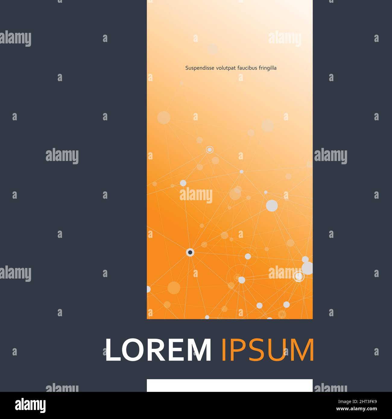 Science Brochure Design Template Vector Molecular Structure With Connected Lines And Dots