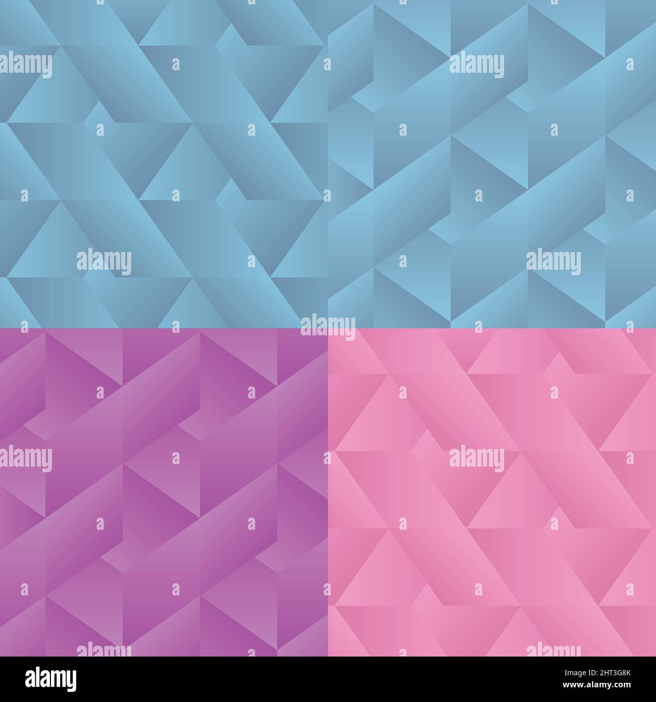 Four Abstract Geometry Pattern - Vector shapes in gradient color Stock ...