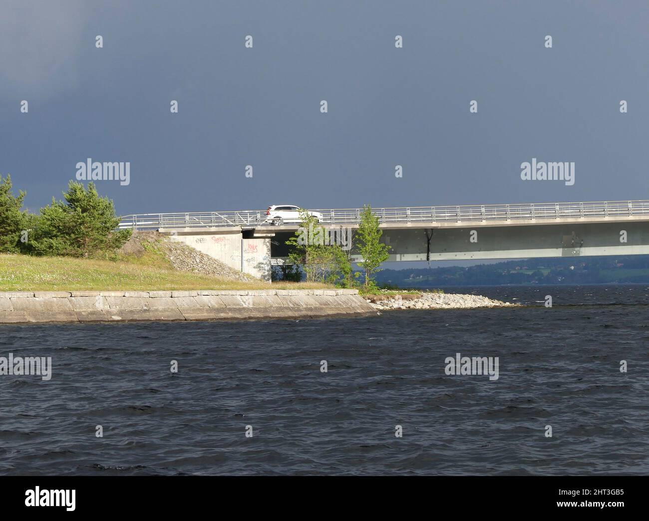 Car on bridge Stock Photo - Alamy