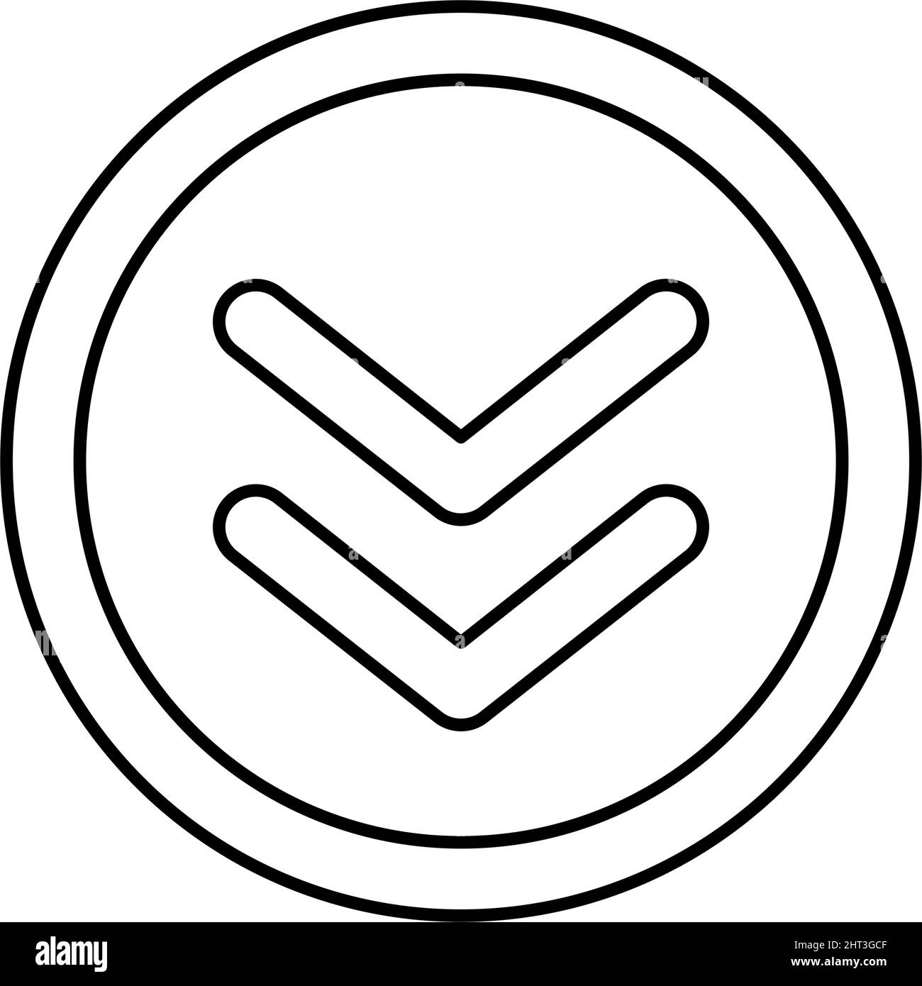 button scroll line icon vector illustration Stock Vector Image & Art ...