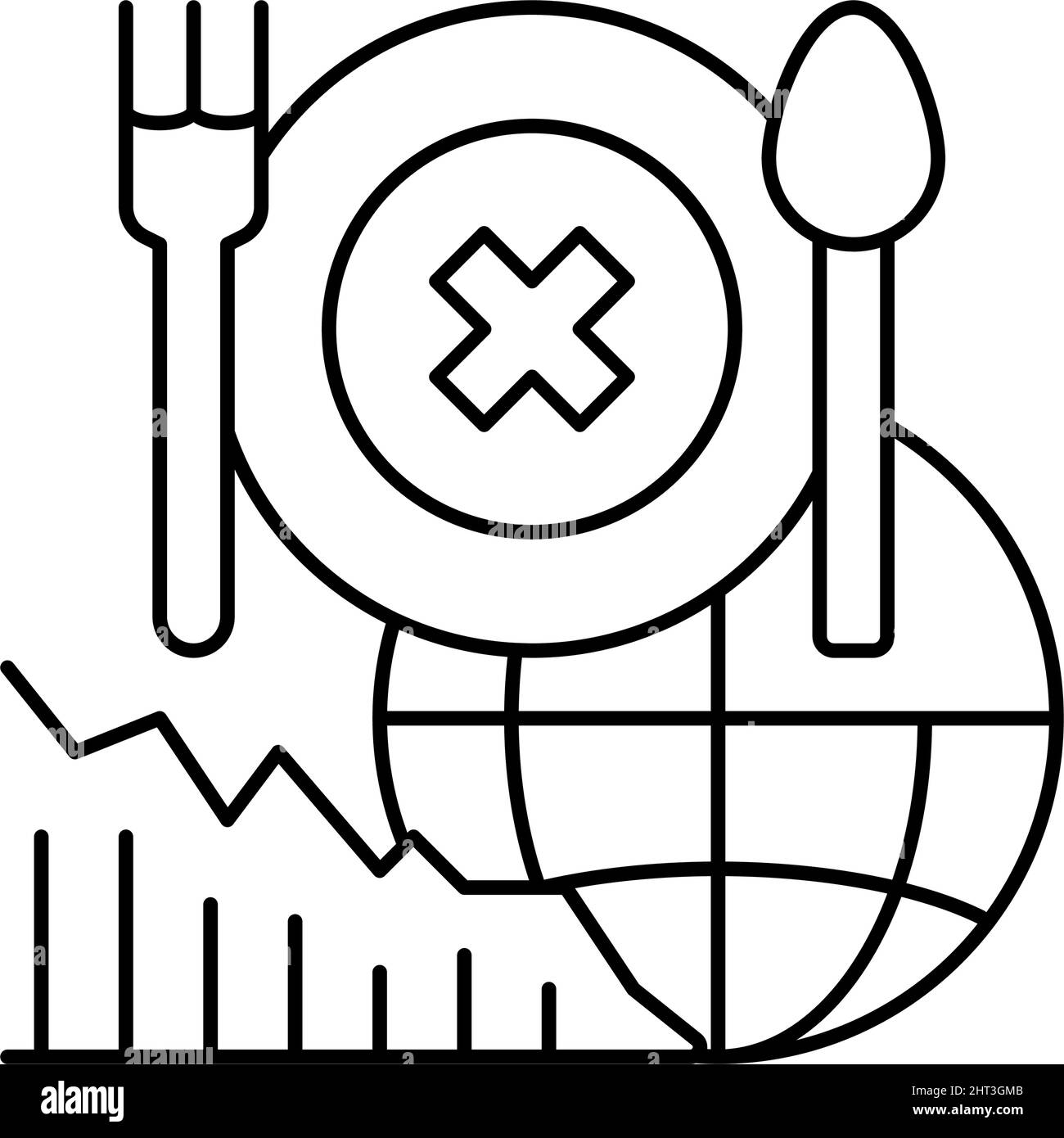 food social problem line icon vector illustration Stock Vector Image ...