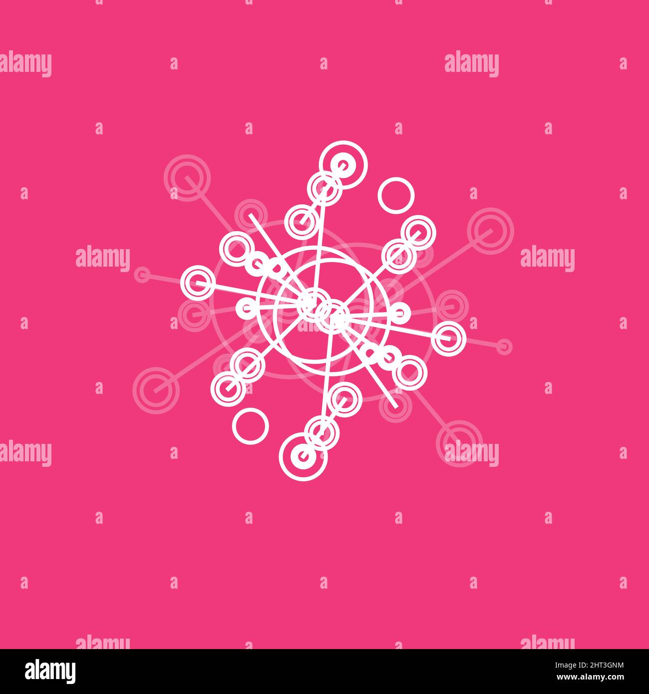 Illustration of molecular level scientific experiment Stock Vector ...