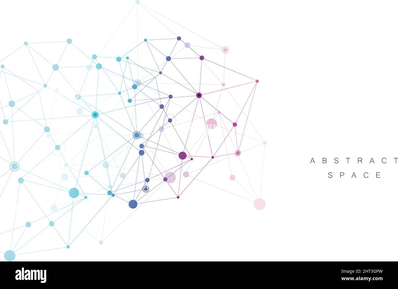 Abstract connection structure. Polygonal space background with connecting dots and lines Stock ...