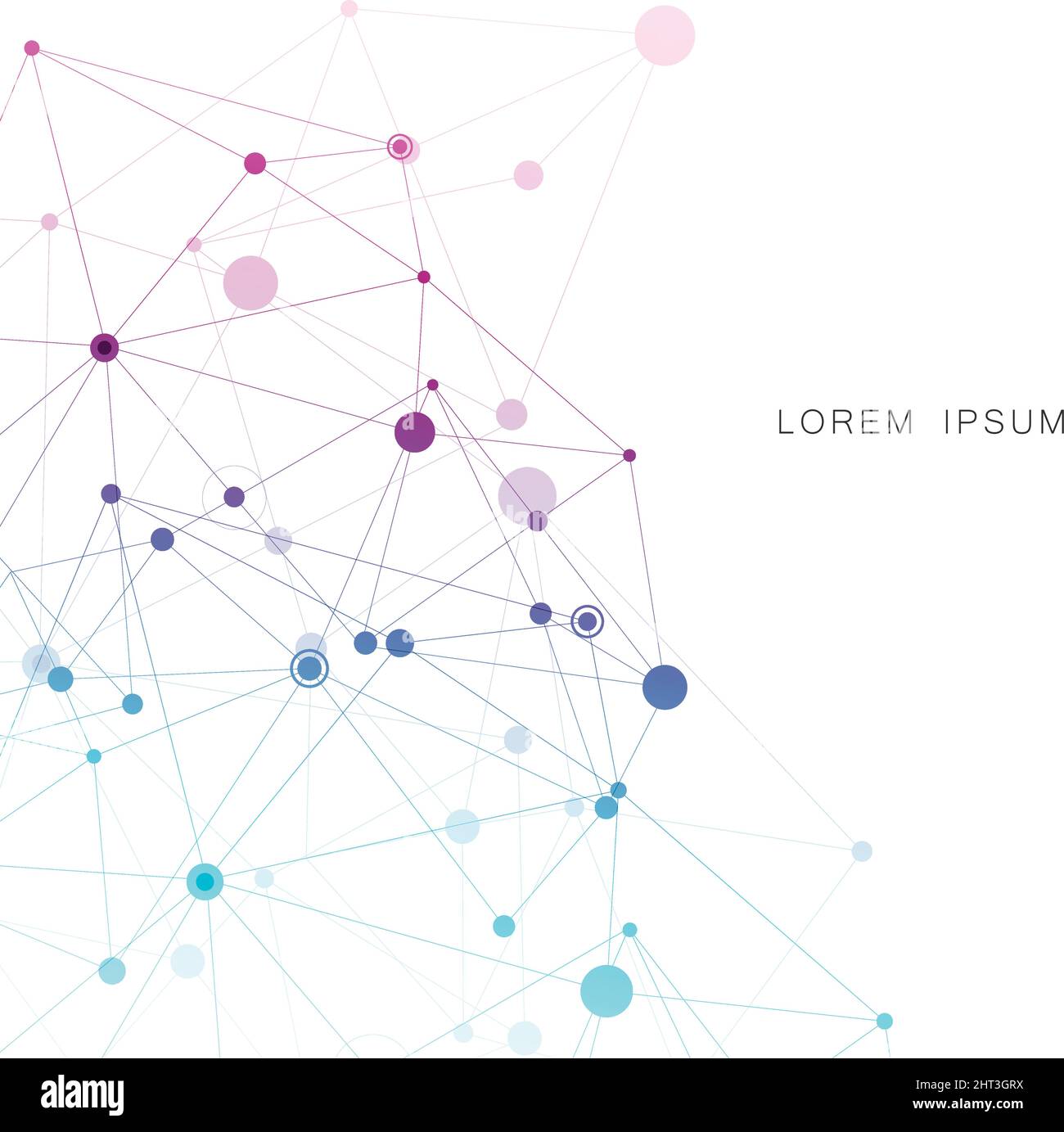 Abstract connection structure. Polygonal space background with ...