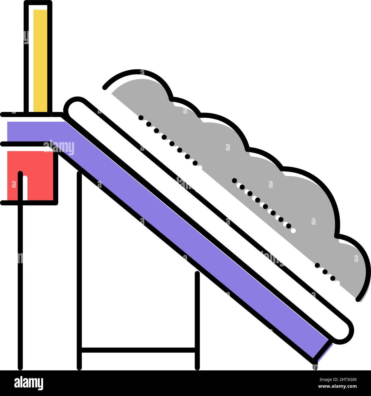 waste sorting conveyor belt color icon vector illustration Stock Vector ...