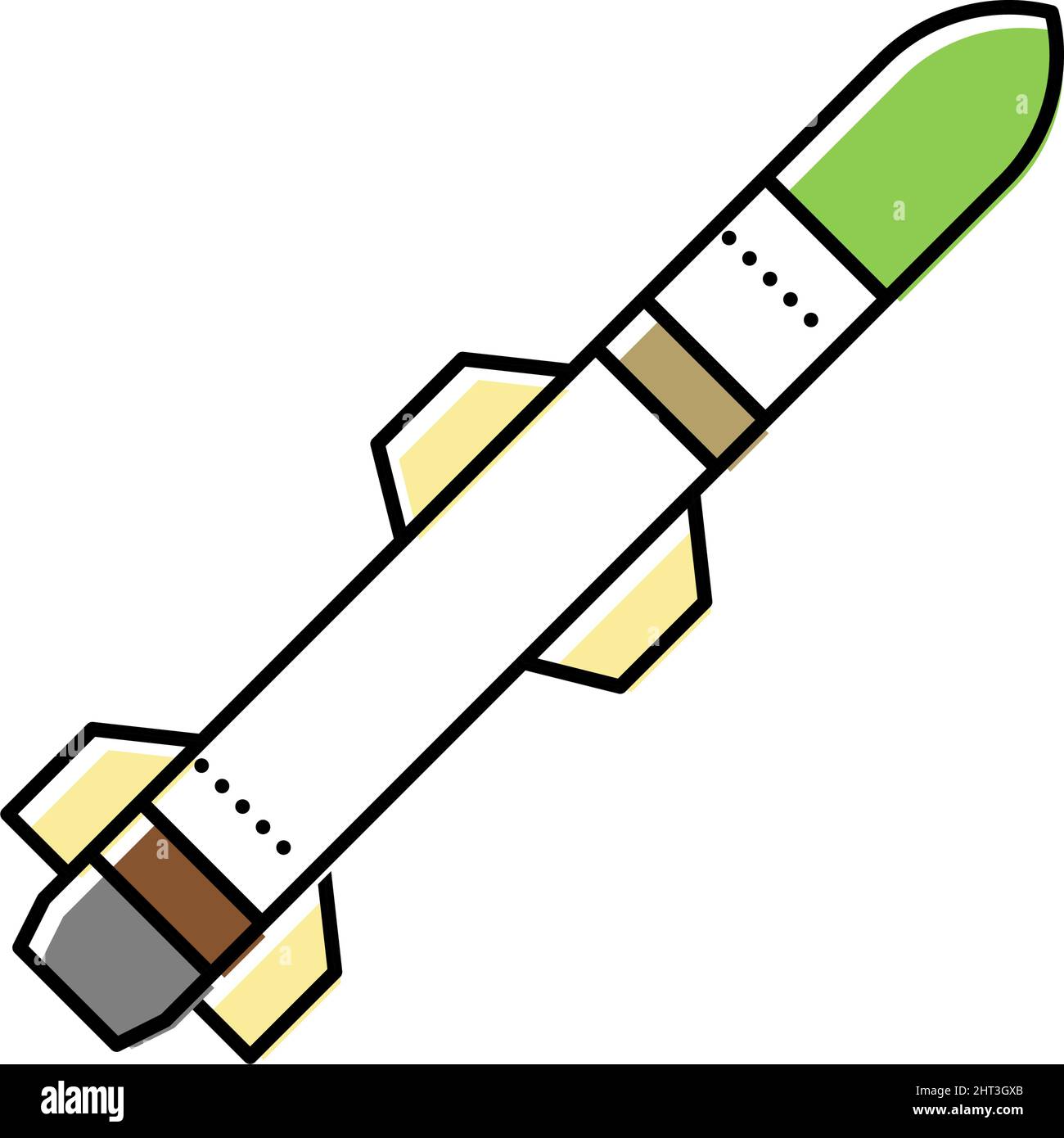 rocket war weapon color icon vector illustration Stock Vector Image ...