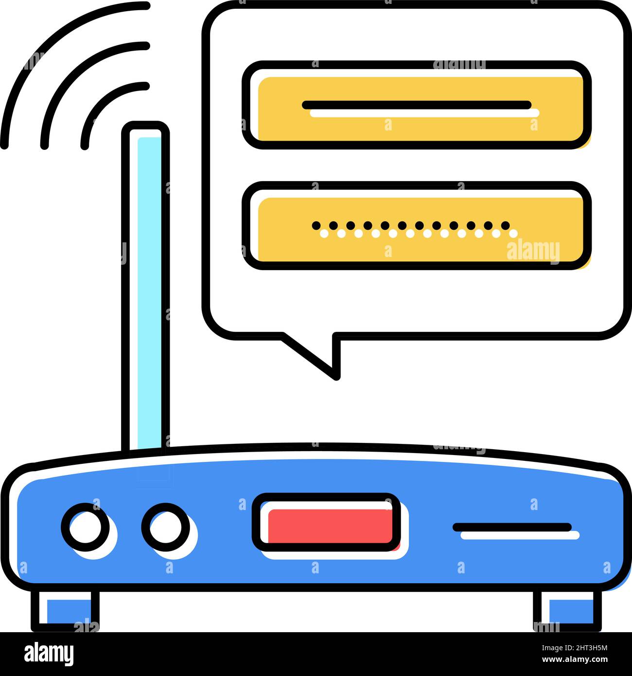 wifi router password color icon vector illustration Stock Vector Image ...