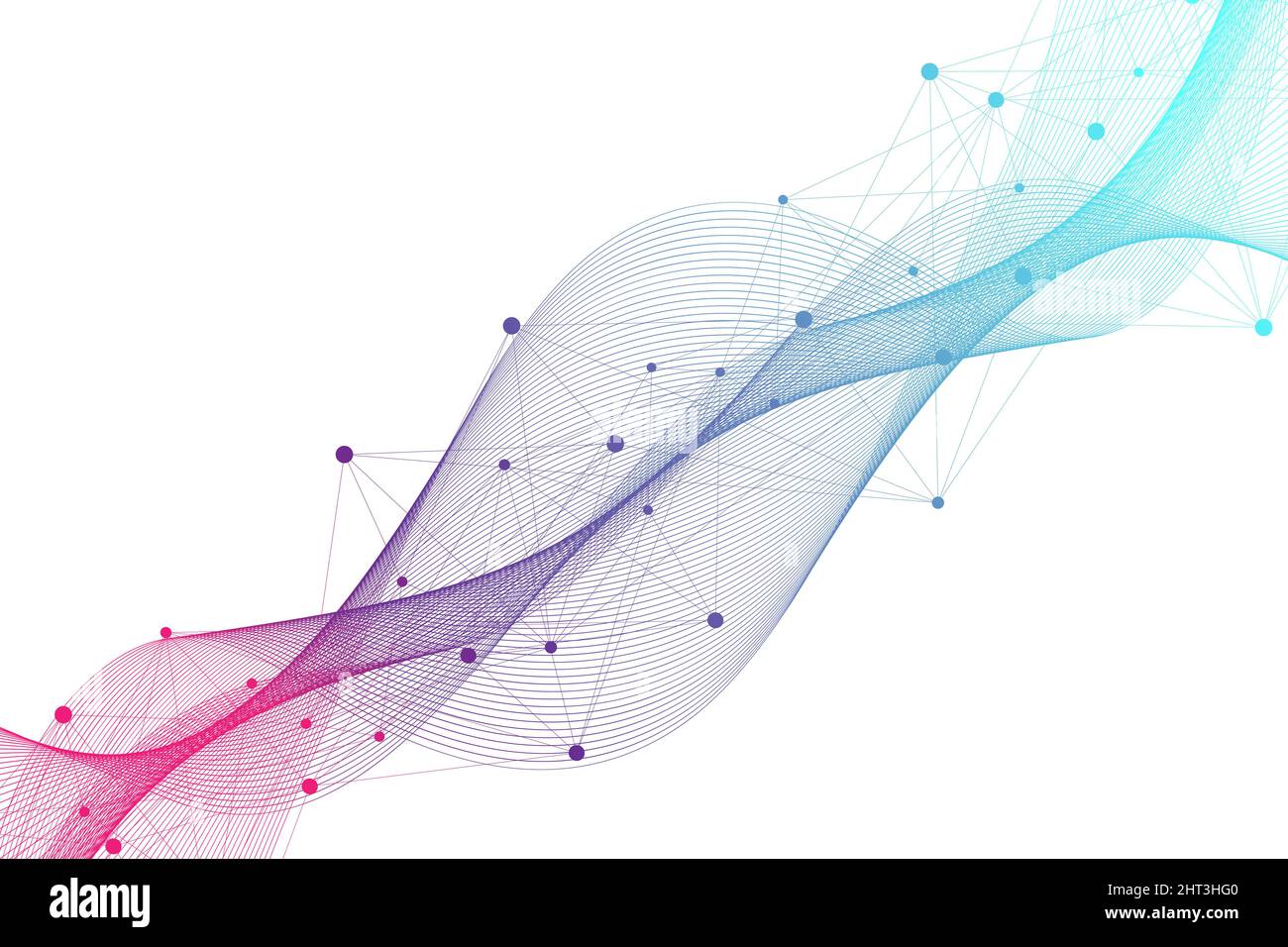 Geometric Abstract Background With Connected Lines And Dots Connectivity Flow Point Molecule