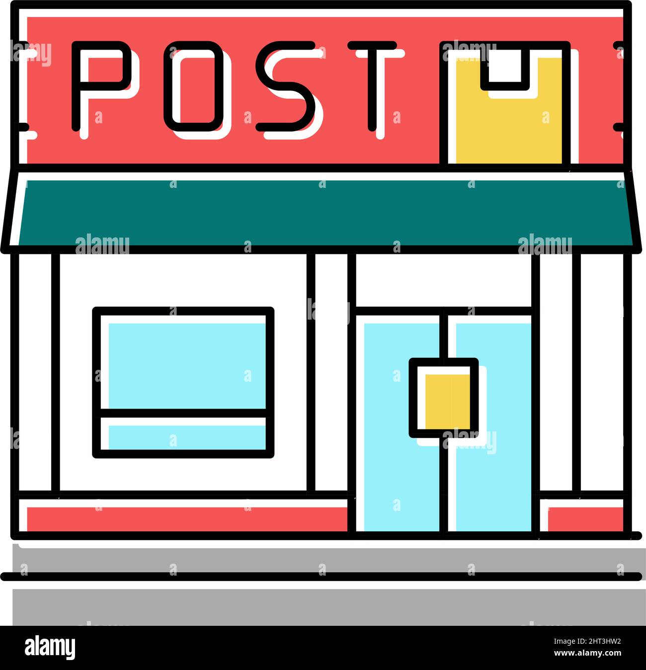 post office color icon vector illustration Stock Vector Image & Art - Alamy