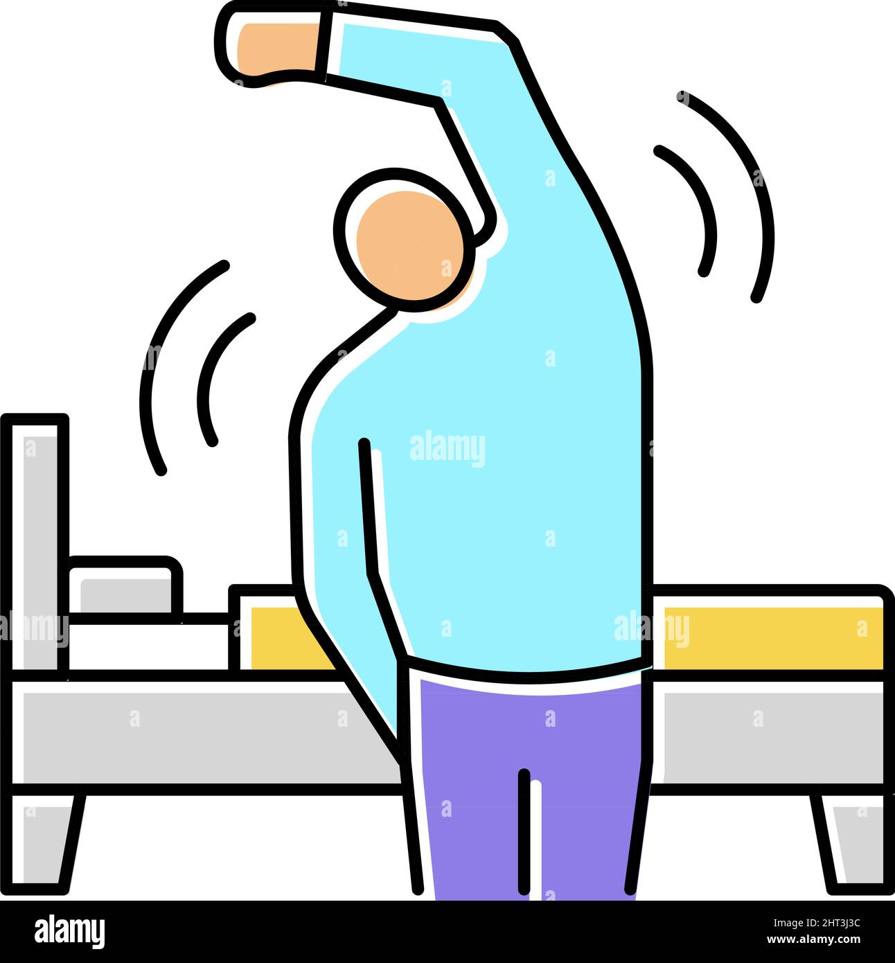 relaxation techniques color icon vector illustration Stock Vector Image ...