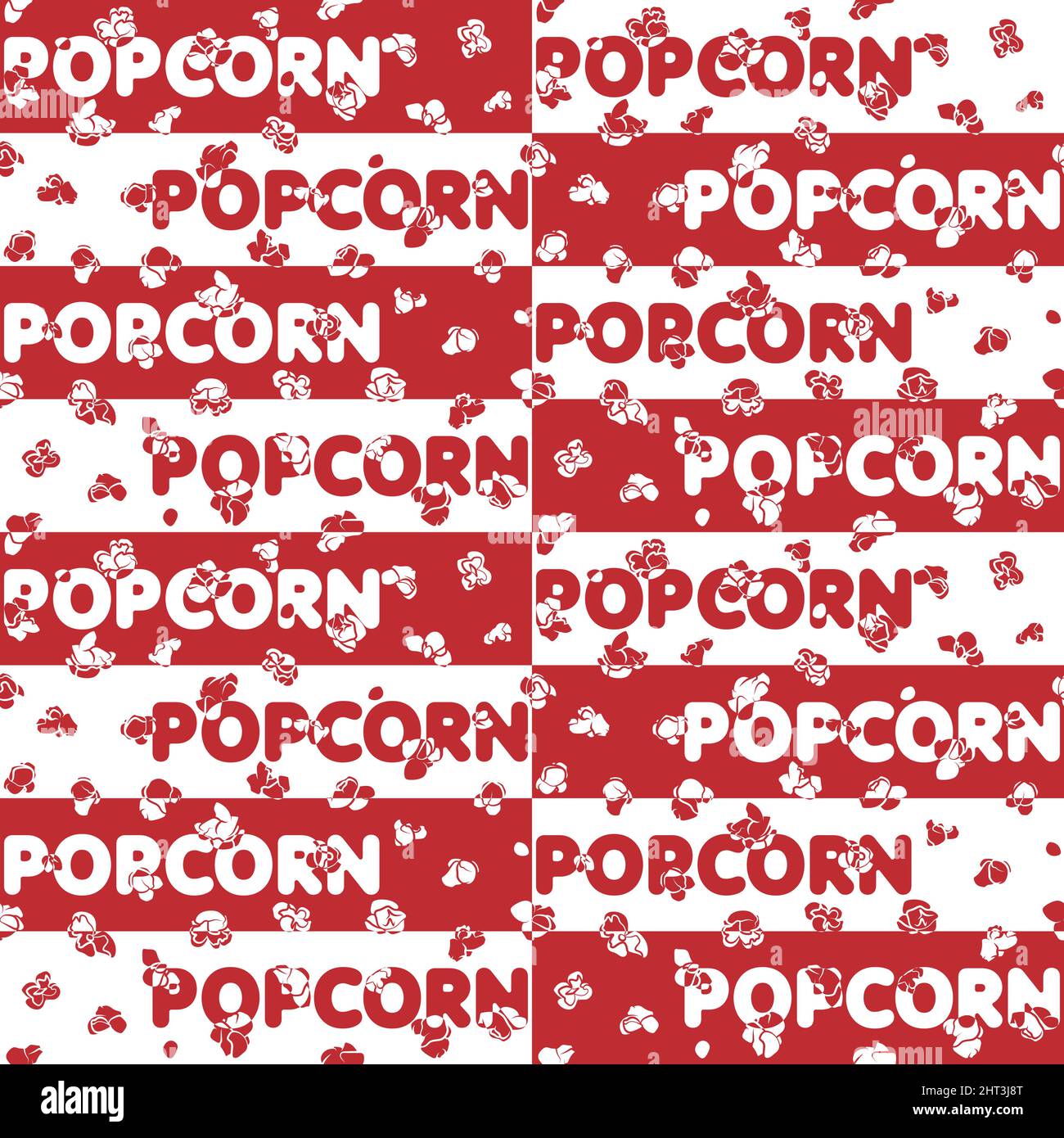 Seamless pattern with popcorn. Vector background Stock Vector Image ...