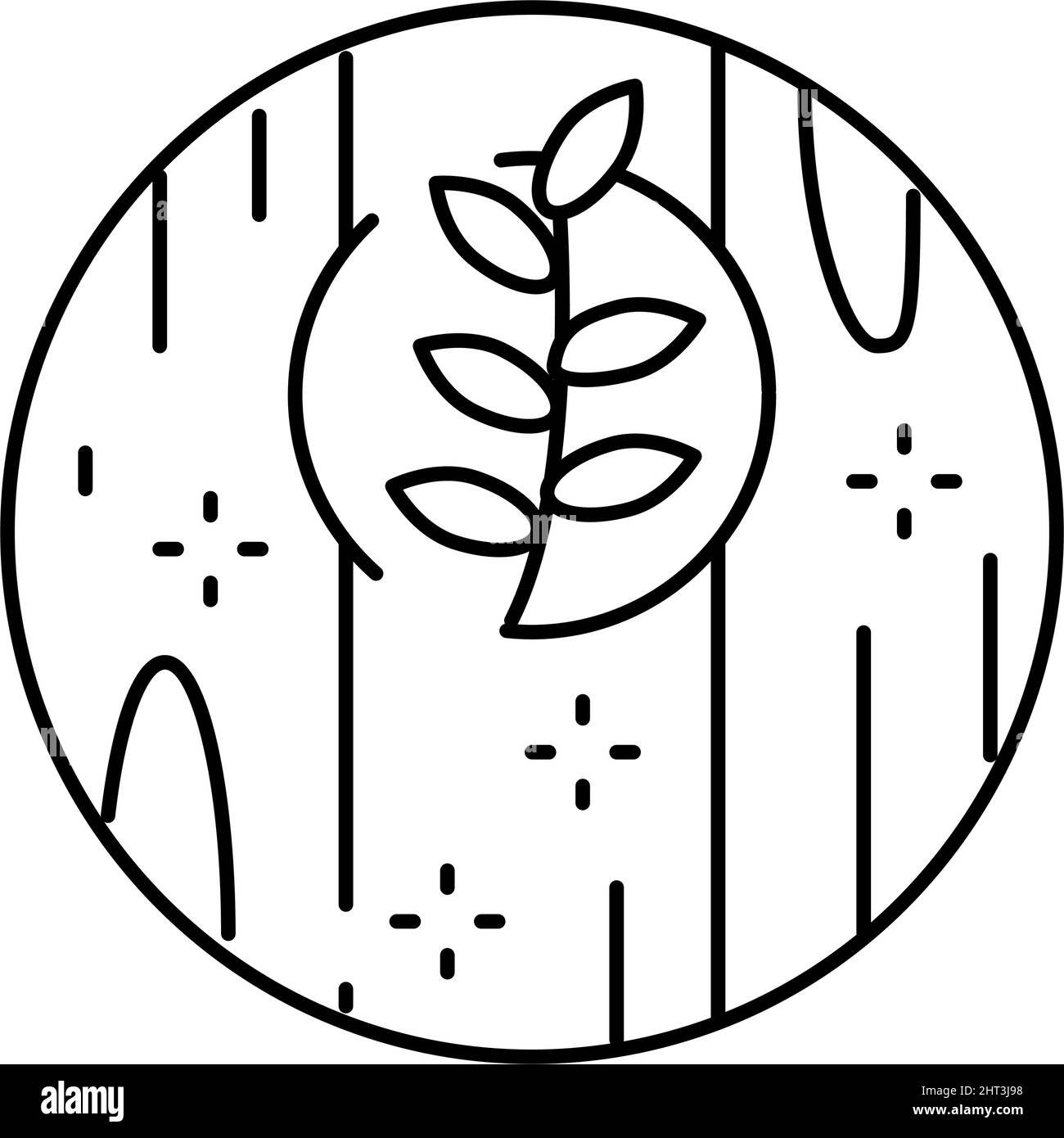 ecology clean wooden floor line icon vector illustration Stock Vector ...