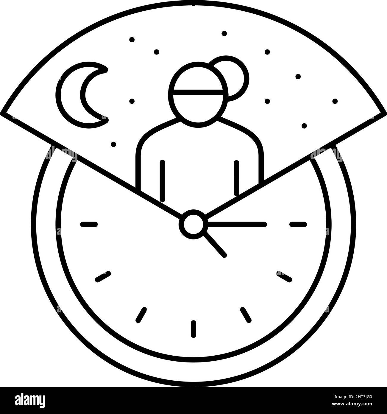 night nanny line icon vector illustration Stock Vector Image & Art - Alamy