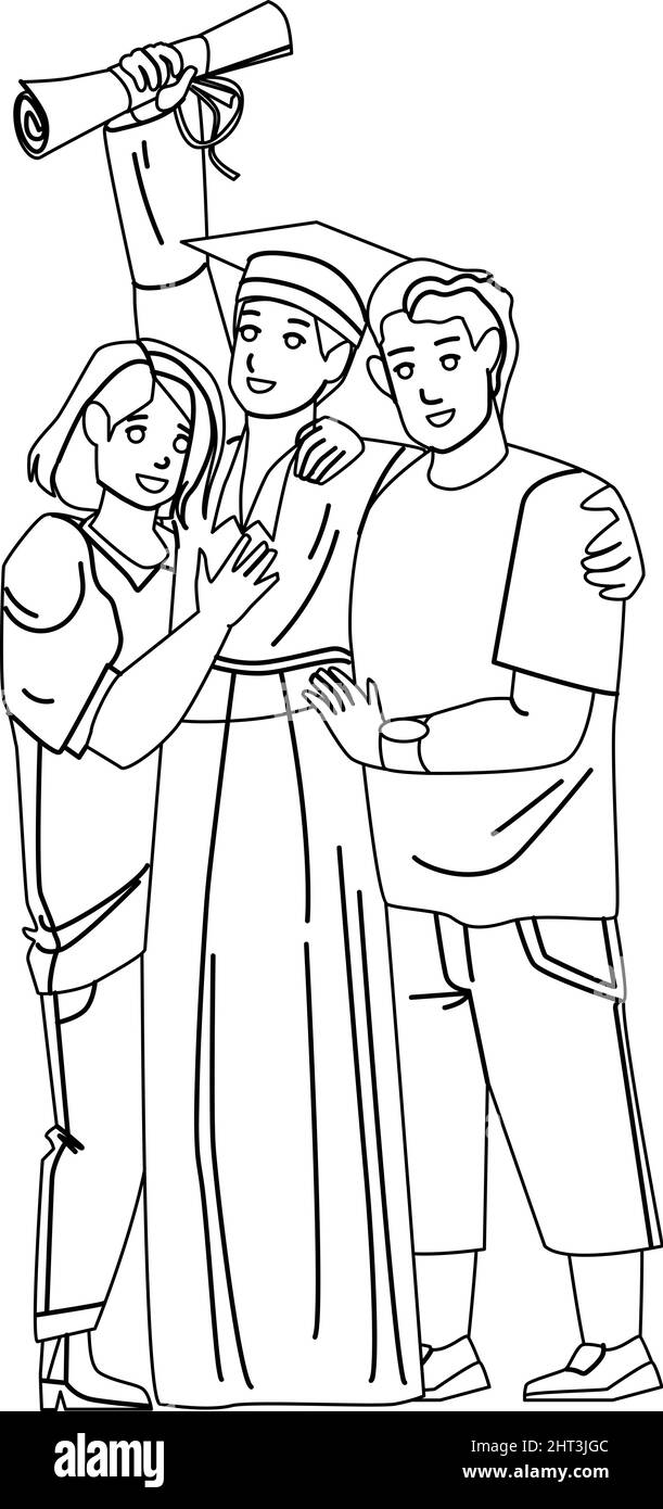 Graduation cap boy graduate Black and White Stock Photos & Images - Alamy