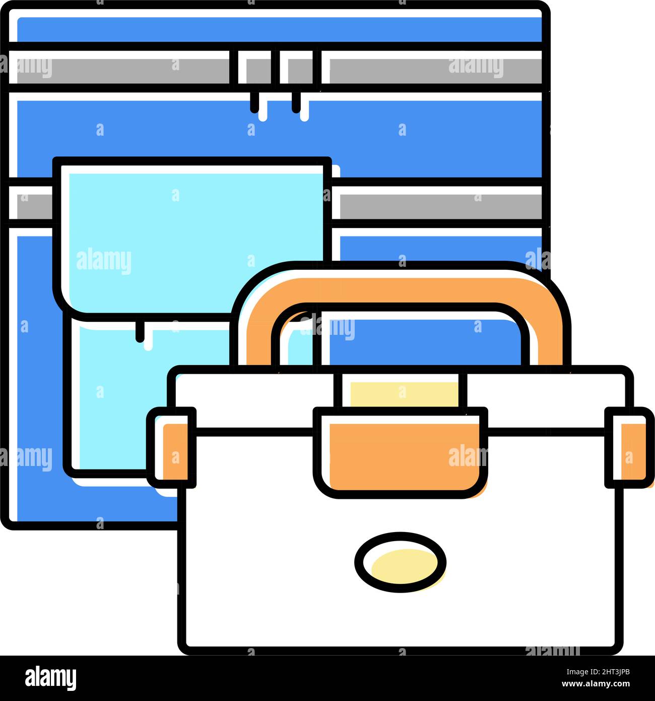 lunch box color icon vector illustration Stock Vector Image & Art - Alamy