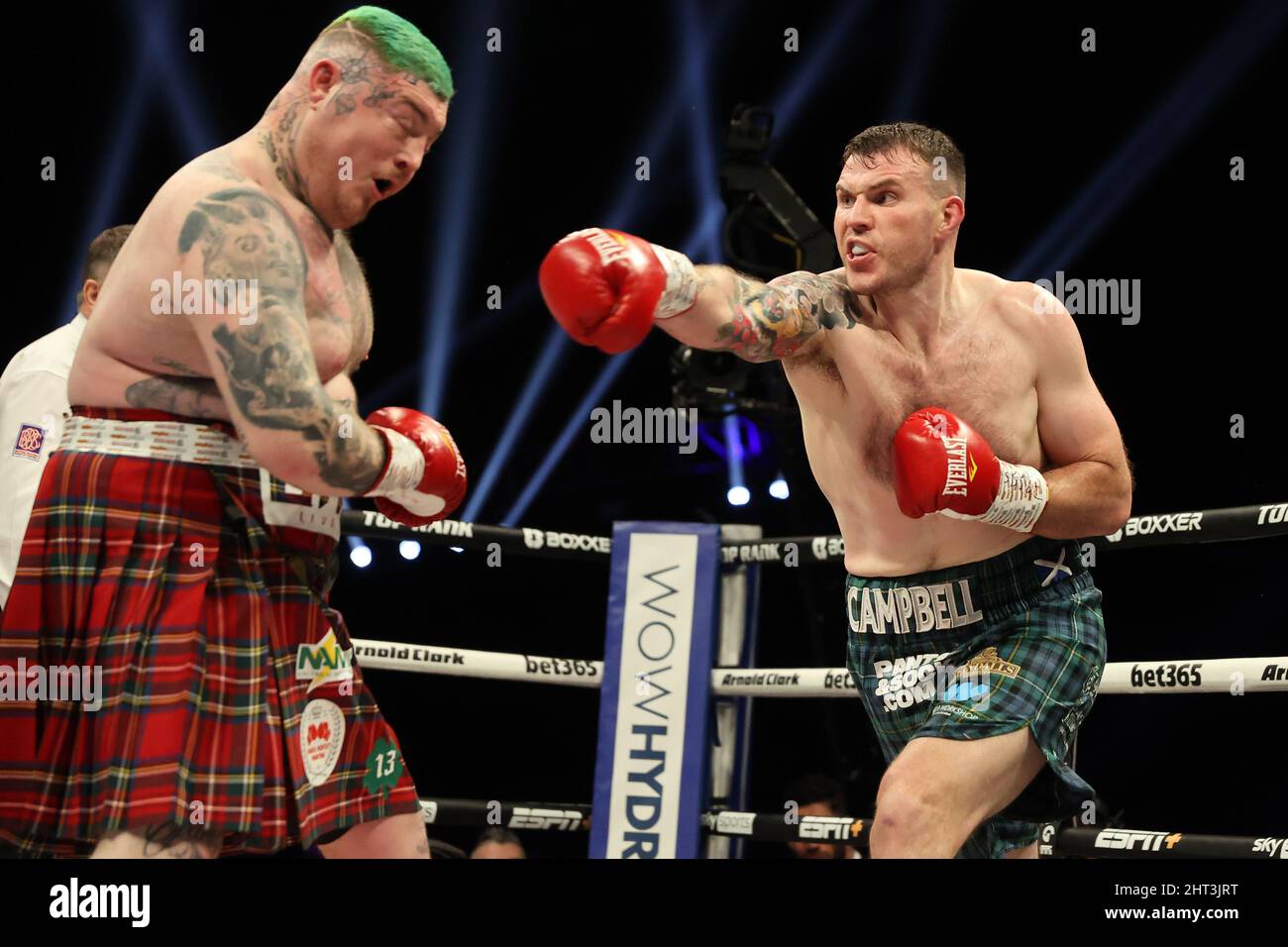 Jay McFarlane (left) and Nick Campbell in action during the Scottish ...