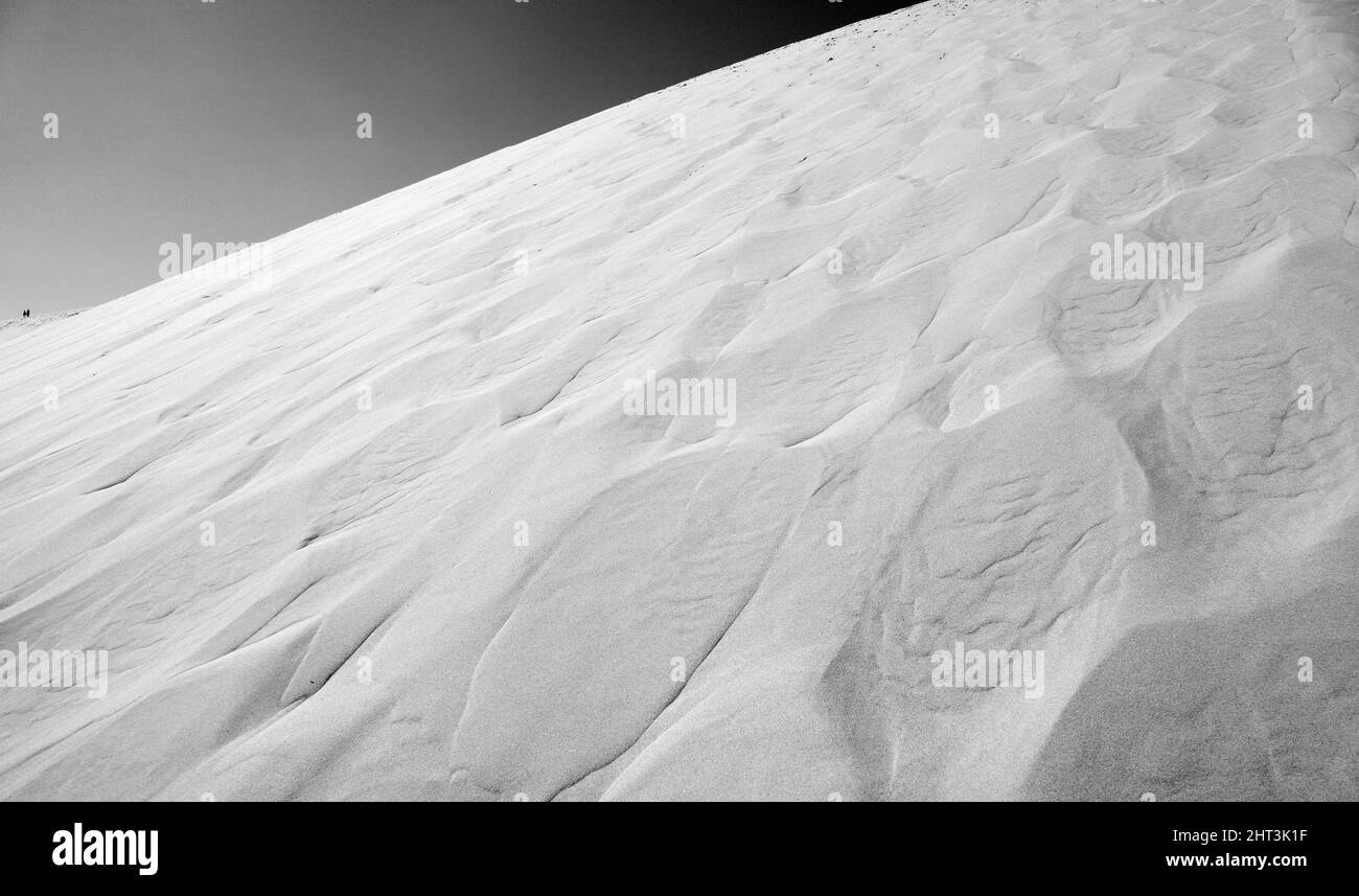 Grayscale of the desert under the blue sky Stock Photo - Alamy