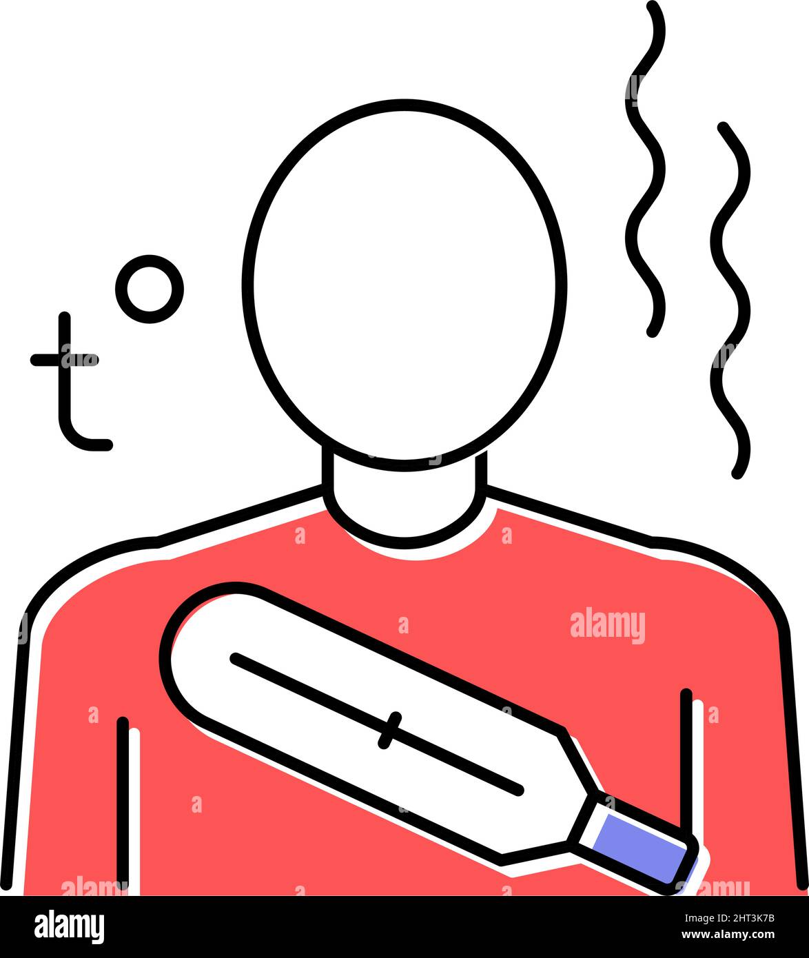 body high temperature color icon vector illustration Stock Vector Image ...