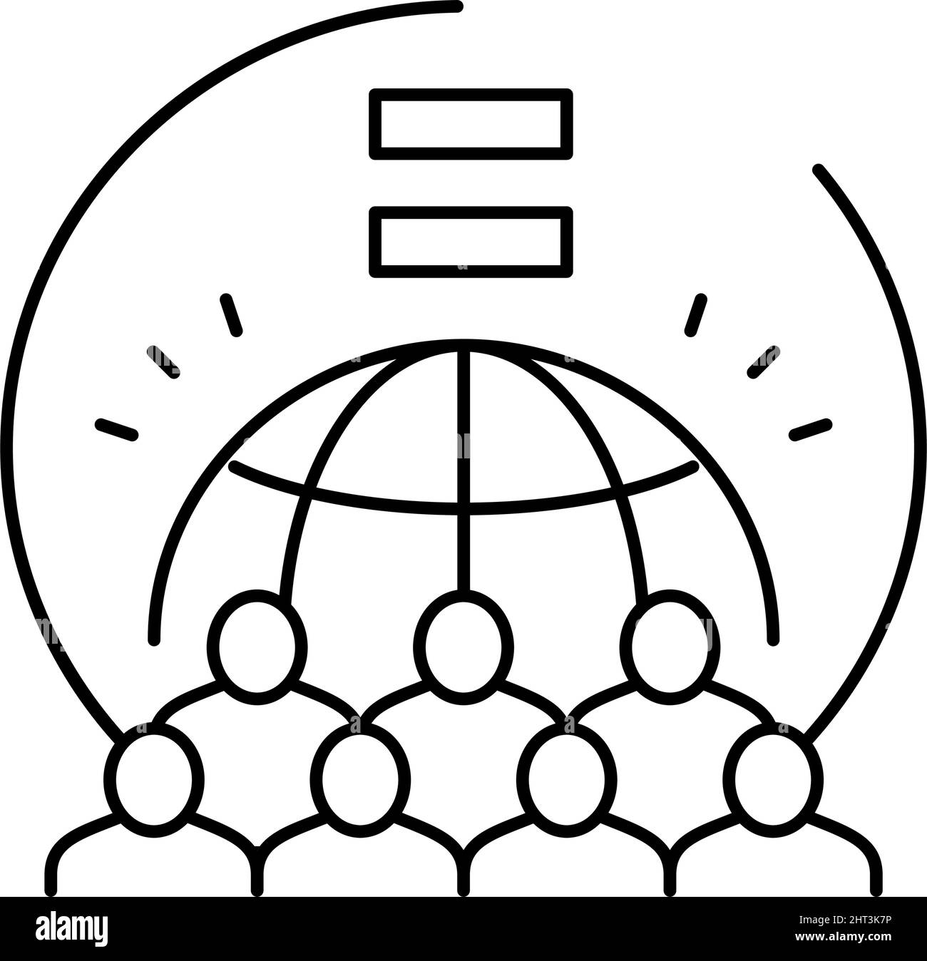 people equality line icon vector illustration Stock Vector Image & Art ...