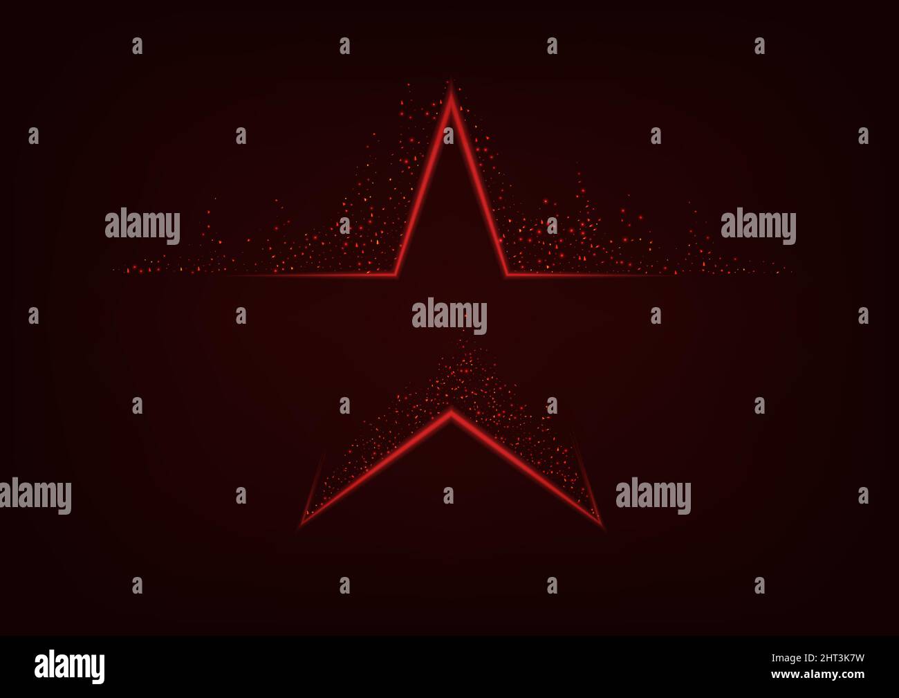 Black and red star shape template with light effect Stock Vector Image ...