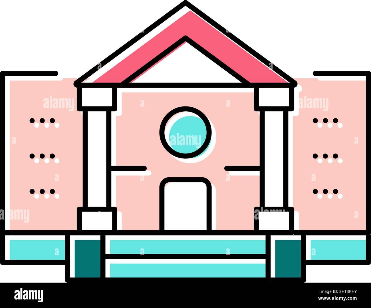 museum building color icon vector color illustration Stock Vector Image ...