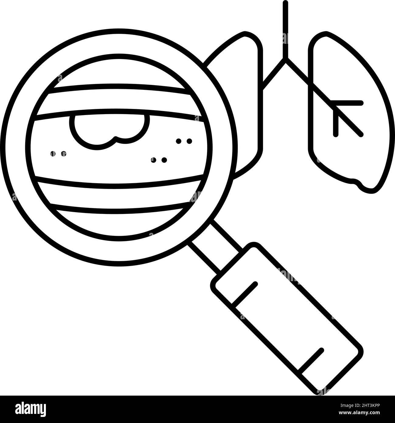 pulmonary vascular disease line icon vector illustration Stock Vector ...