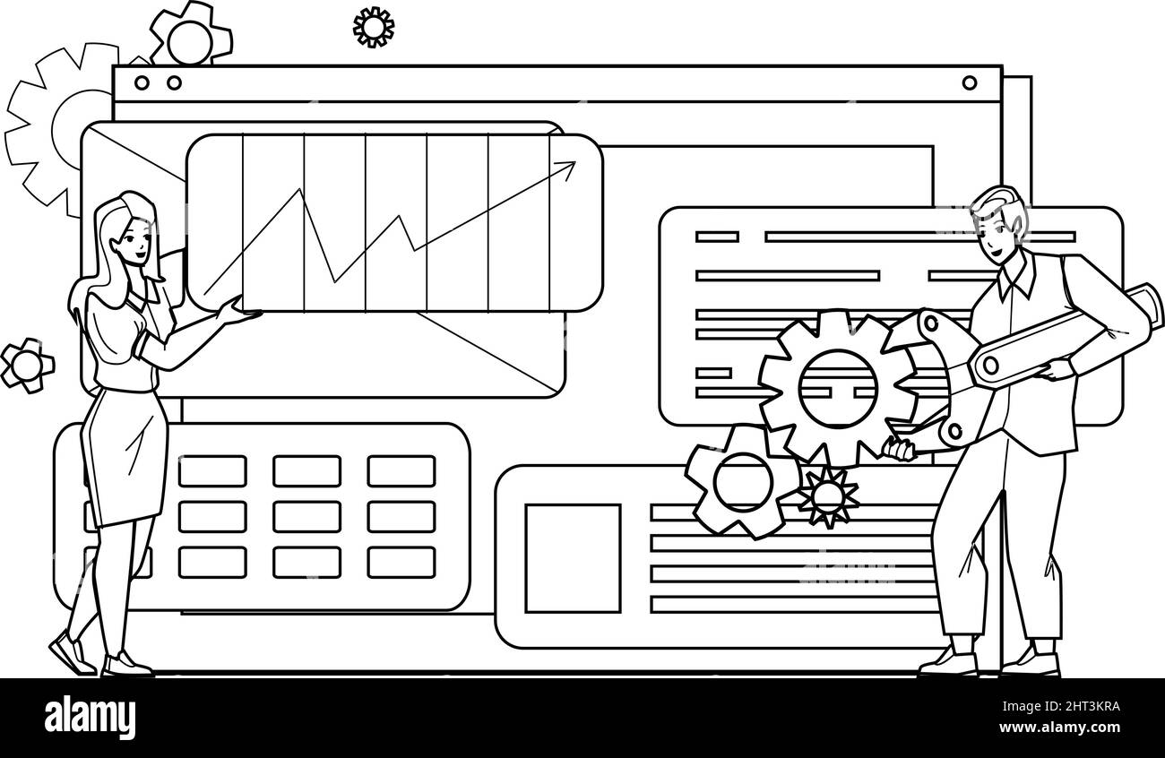 Web Optimization Developers Occupation Vector Stock Vector Image & Art ...