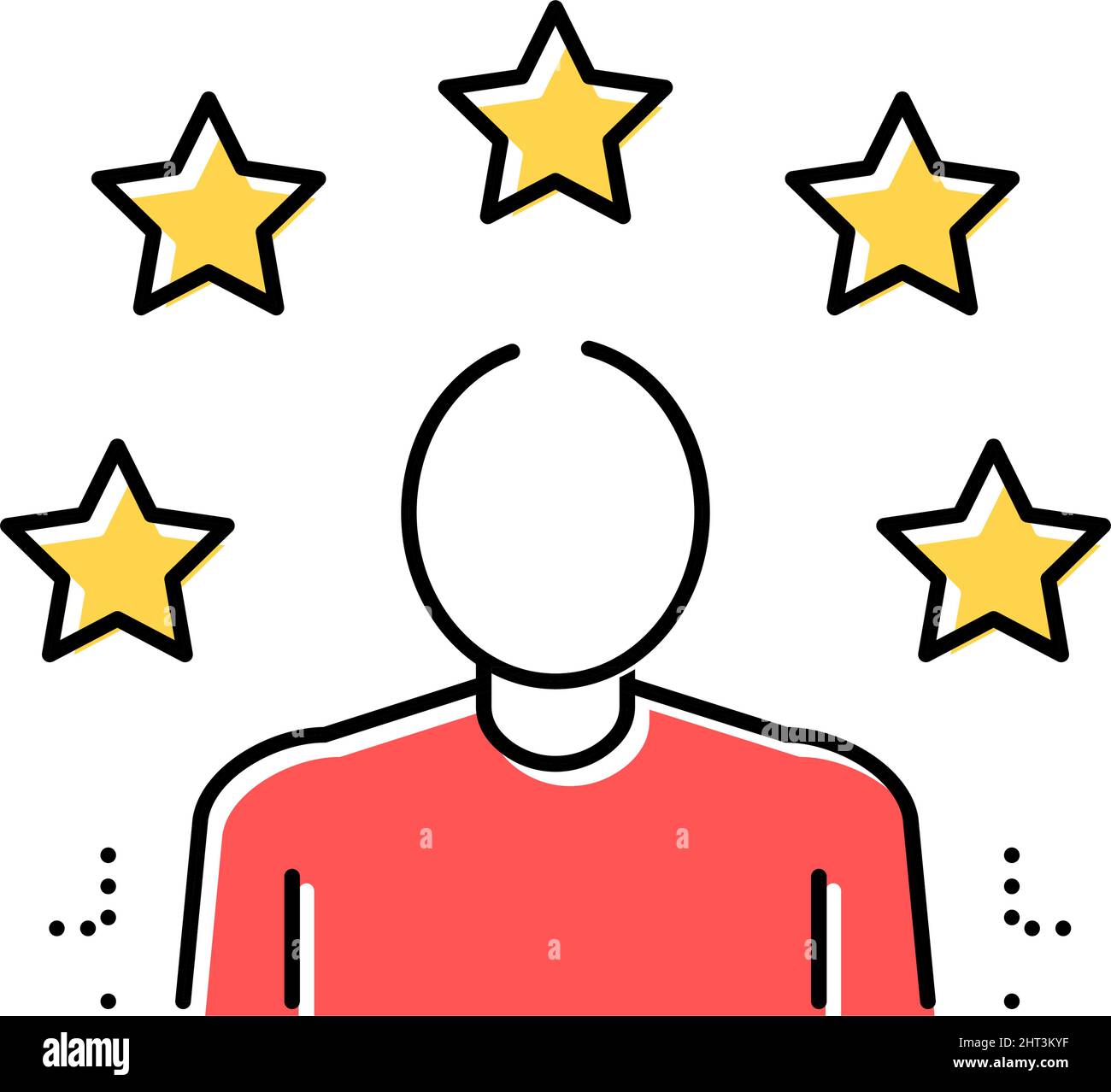 Human stars review color icon hi-res stock photography and images - Alamy