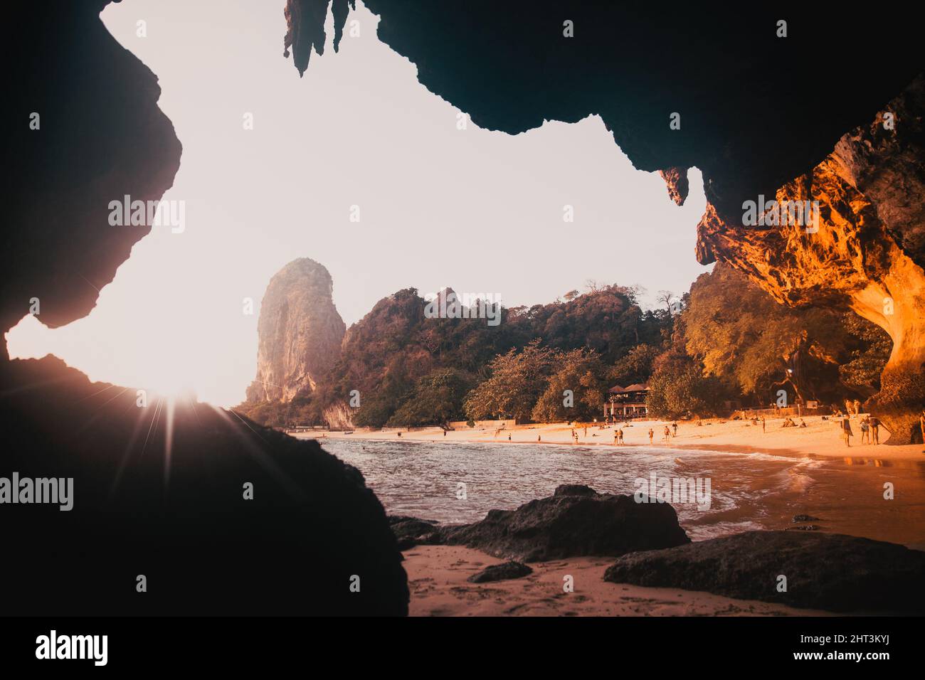 cave on Ton Sai beach Krabi Thailand Stock Photo - Alamy