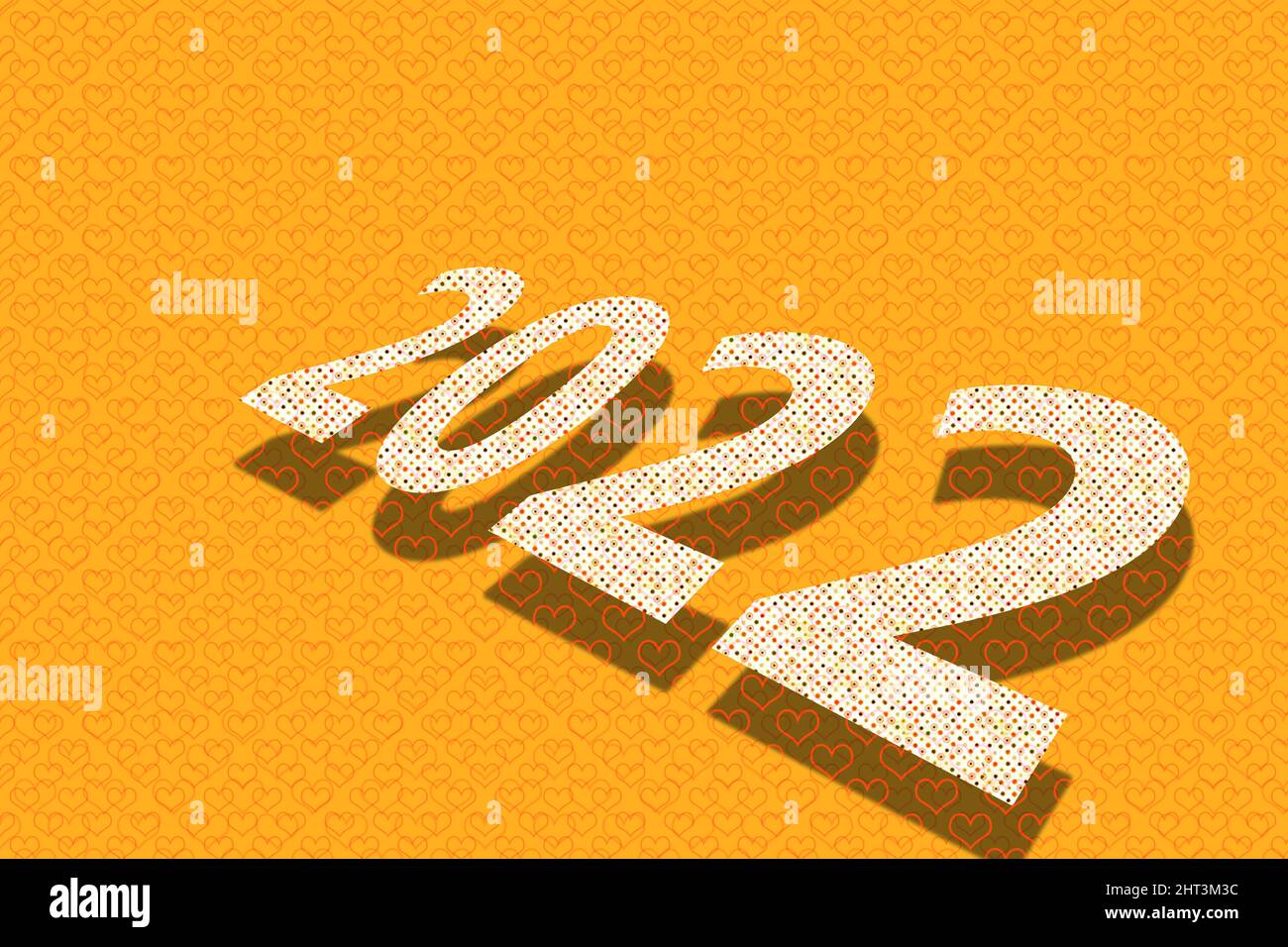 Illustration of 2022 wallpaper with colorful abstract pattern Stock ...